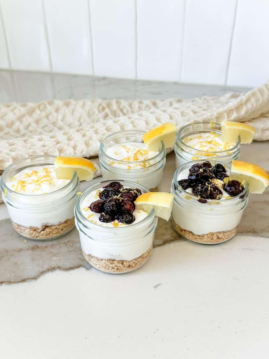 Lemon Cheesecake Jars - Lovely Delites