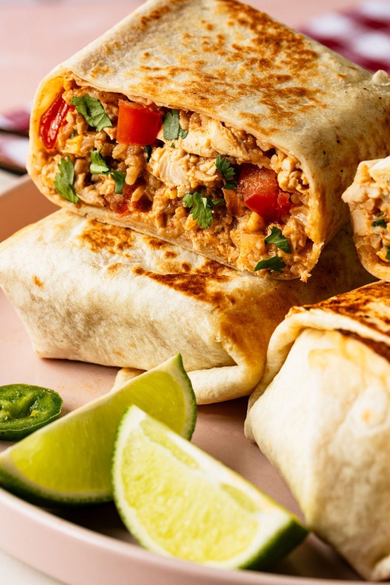 Green Chile Chicken Burritos (Freezer-Friendly) - Lovely Delites